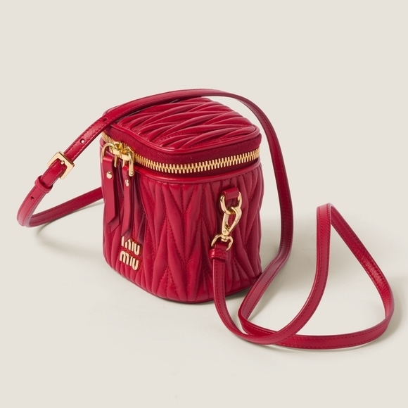 Miu Miu | Bags | Miu Miu Matelasse Micro Bag Red | Poshmark